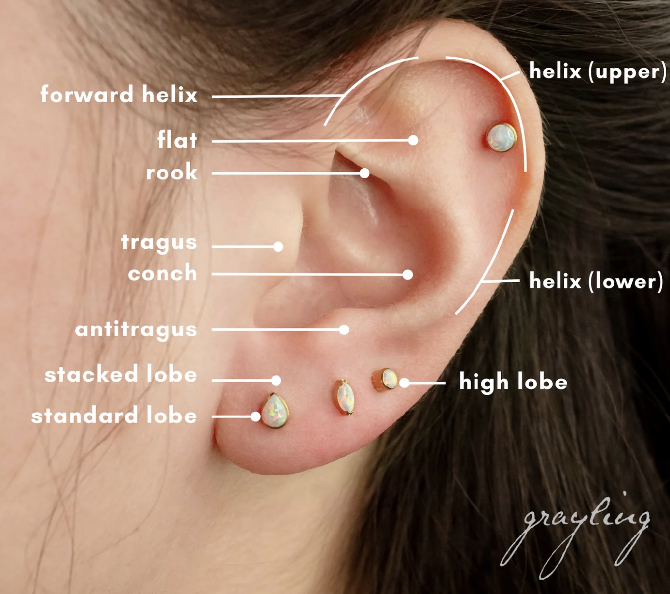 Can flat backs work for other piercings? – Grayling Jewelry